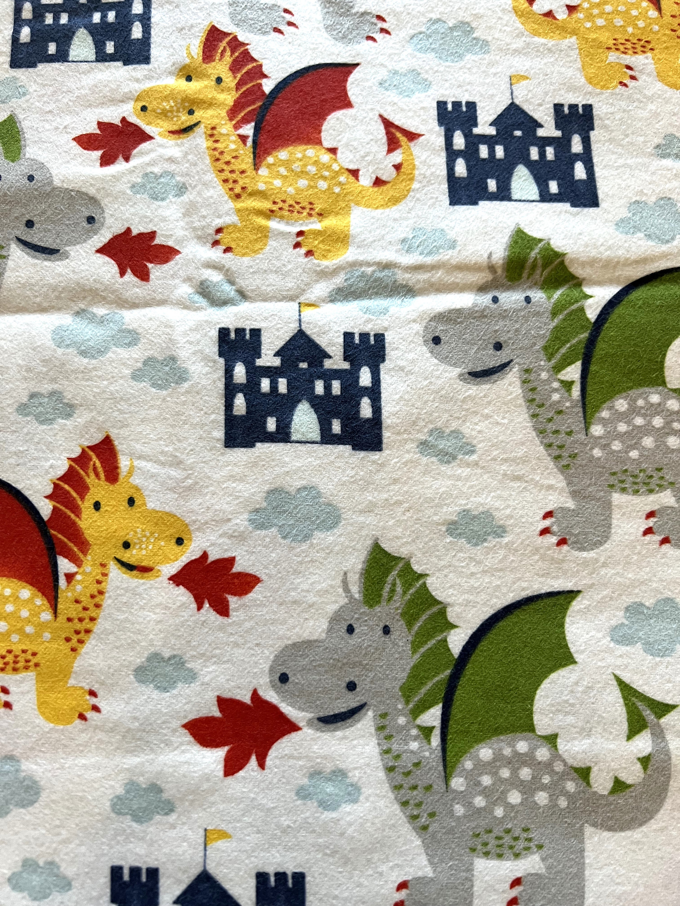 Fabric: Dragons and Castles Super Snuggle Flannel Fabric - Etsy