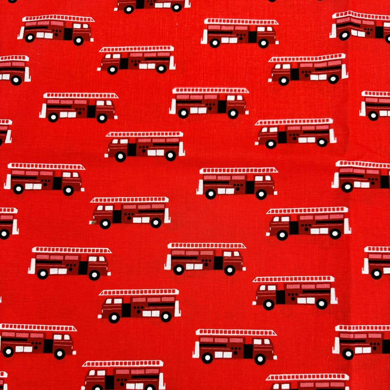 Firetruck Fabric - Etsy
