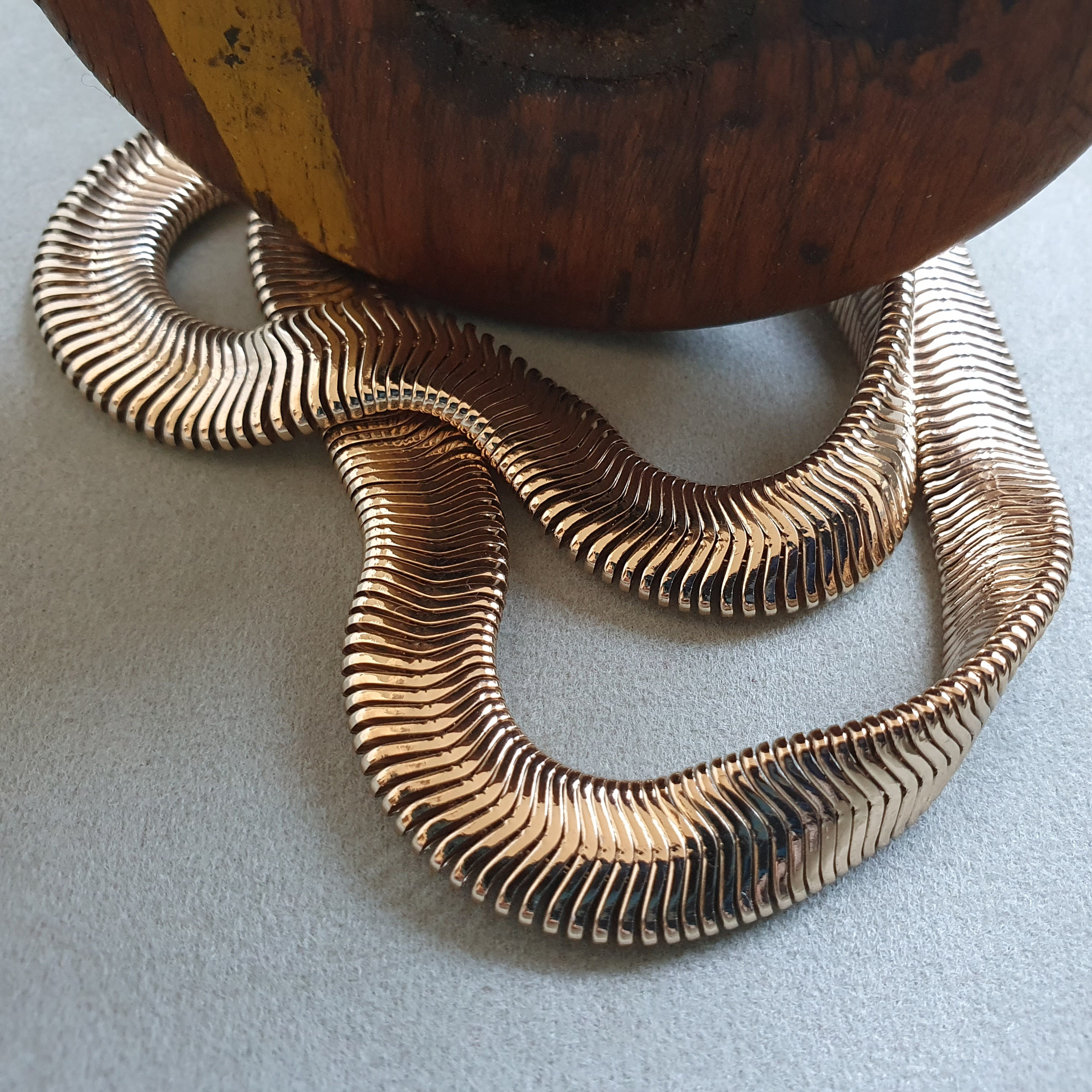 Gorgeous Vintage Gold-tone Slinky Snake Chain Necklace - Etsy