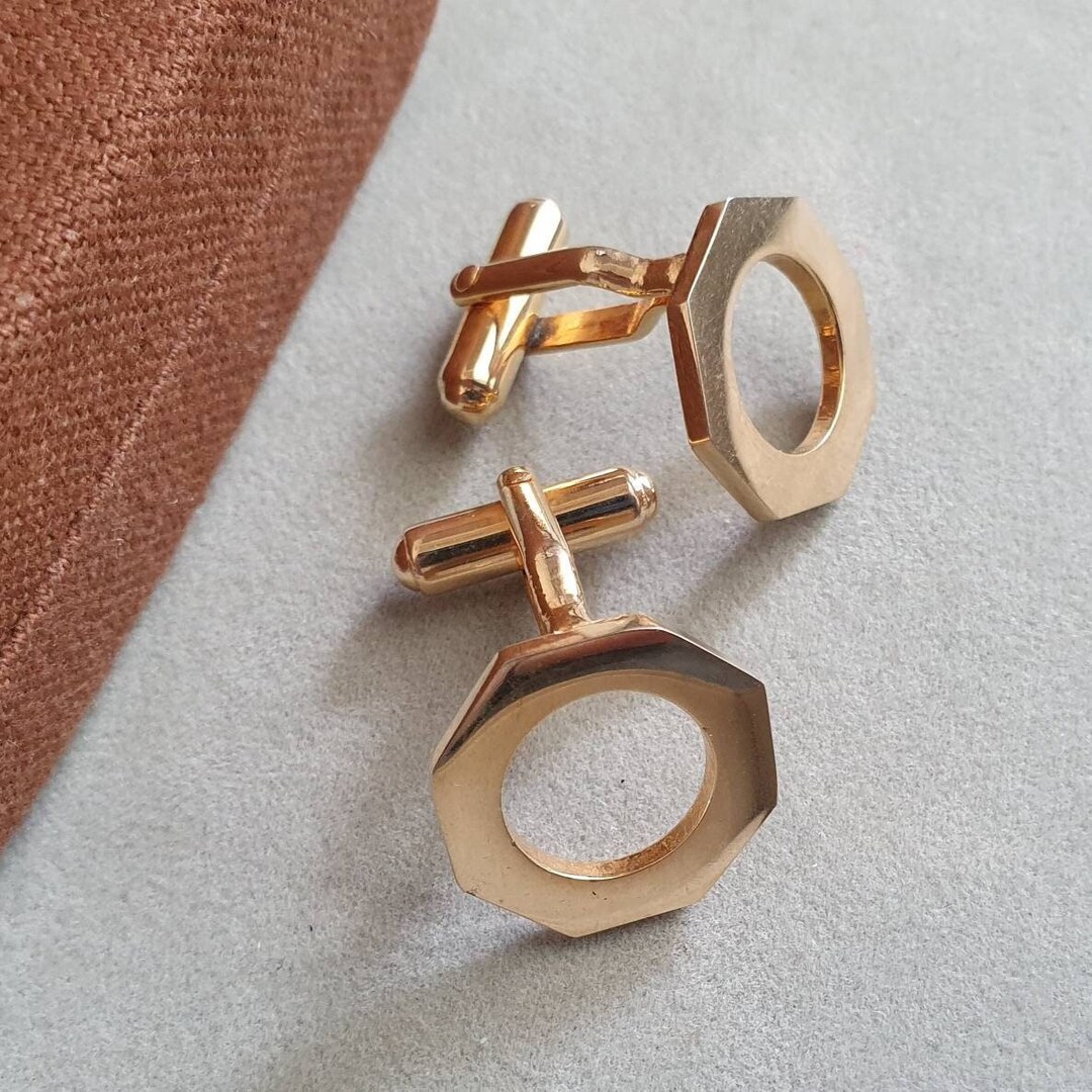 Classic Vintage Hexagonal & Circular Shaped Cufflinks; Stunning ...