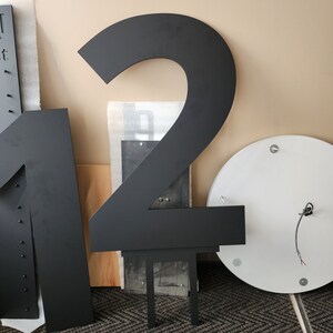 Freestanding Aluminum Lawn Address Numbers: Modern House Number - Etsy