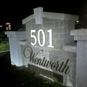 High Visibility Address Numbers | Reflective Metal Address Numbers | 6 ...