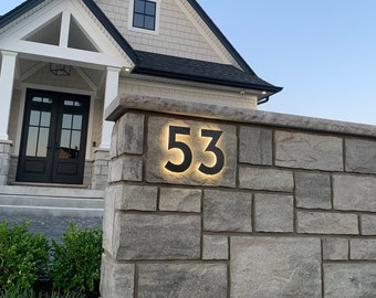 Backlit House Numbers - Etsy