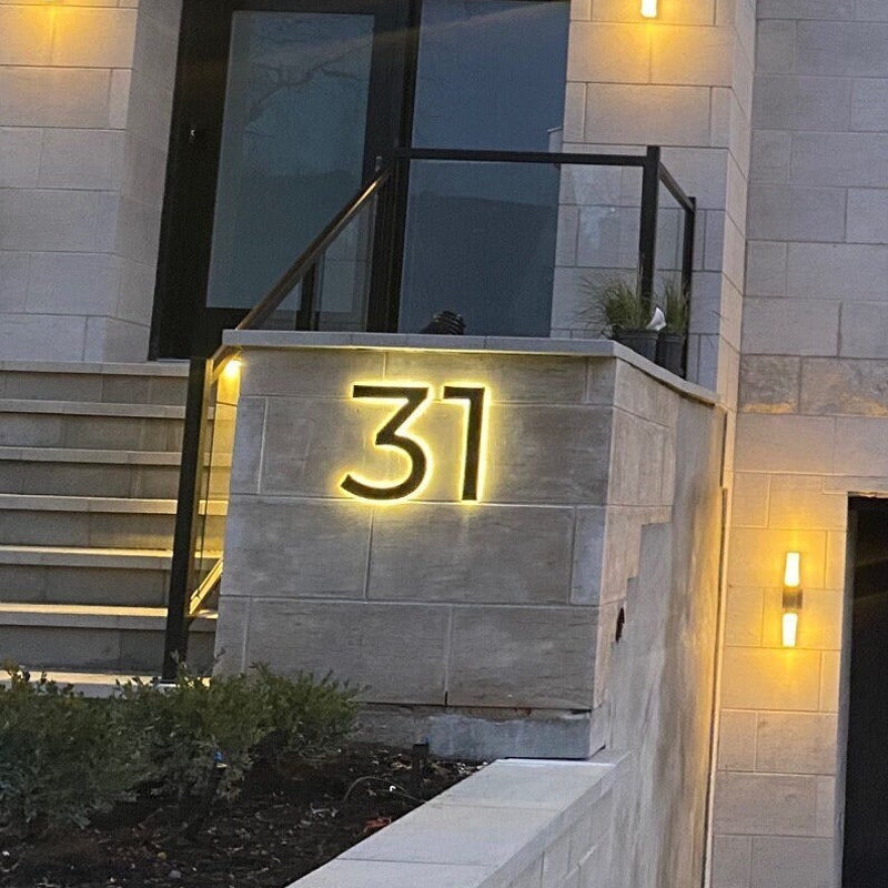 Light up Address Numbers - Etsy
