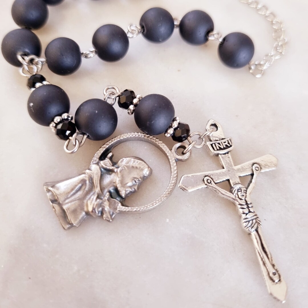 Saint Francis of Assisi Car Rosary,back Pocket Rosary,hanging Rosary,car Accessories,rear View ...