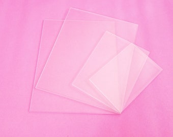 Clear Acrylic Blanks Customizable Engravable for DIY Signs Name Cards ...