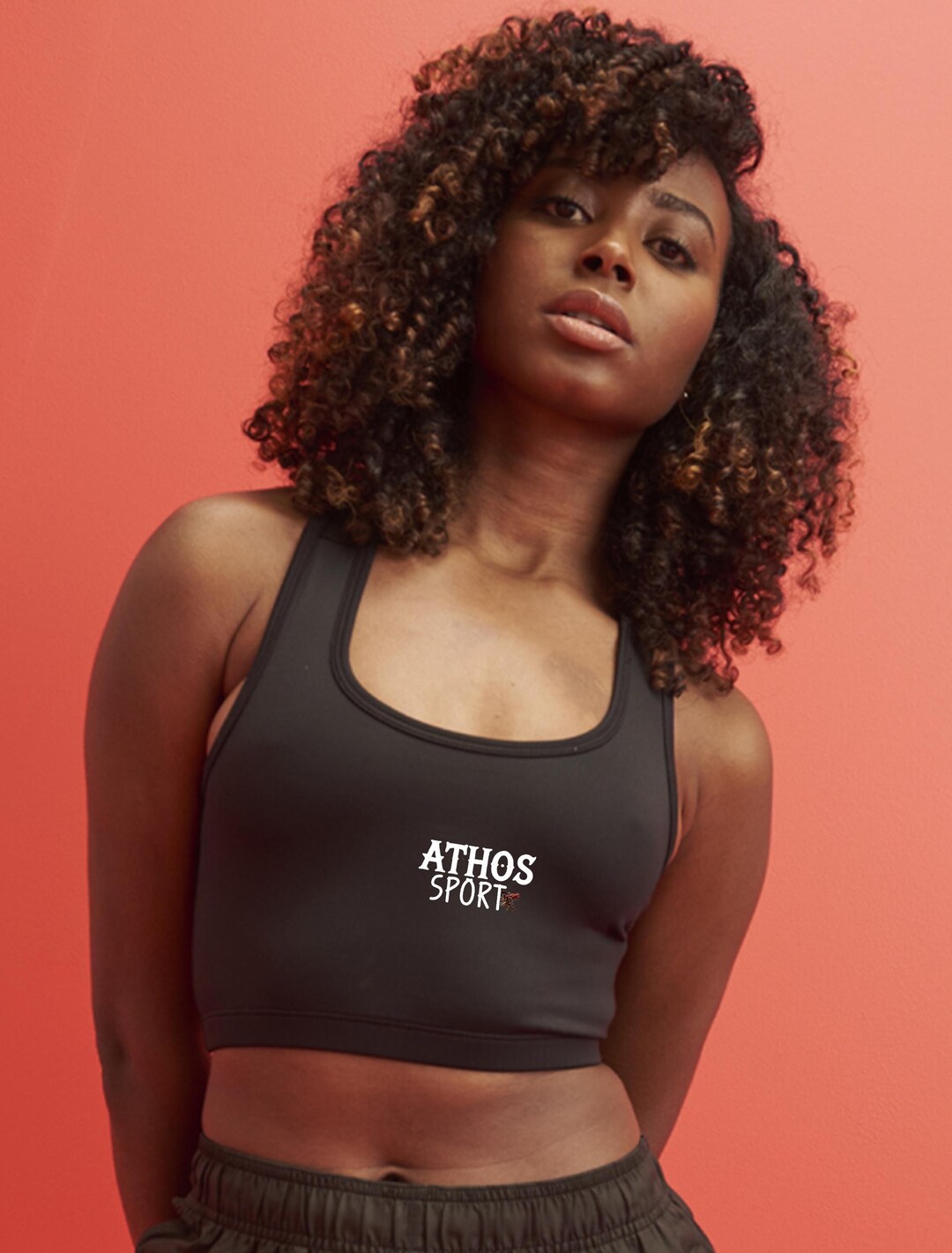 Running/gym Ladies Cool Sports Crop Top ATHOS Sports-with Our Sparta Logo, Wick Away Sweat ...
