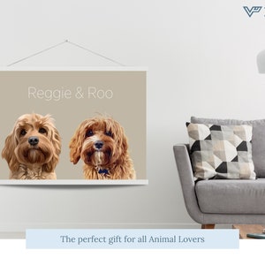Pet Portrait, Custom Dog Portrait, Digitally Drawn, Dog Memorial ...