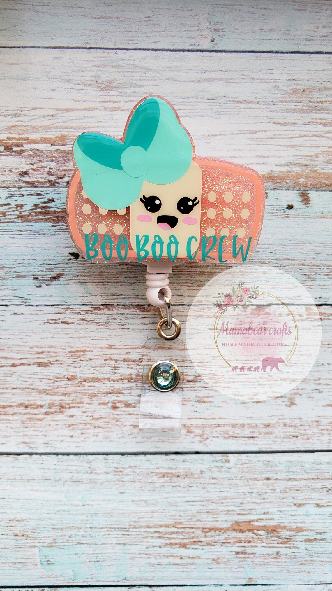 Cute BAND AID badge reel boo boo crew | Etsy