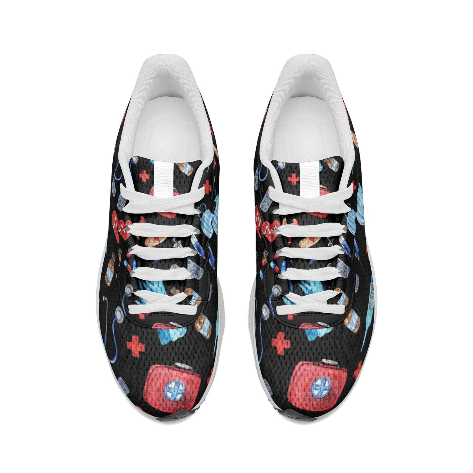 Nursing Shoes, Nurse Sneakers, Medical Pattern, Gift for Nurse, Unisex ...