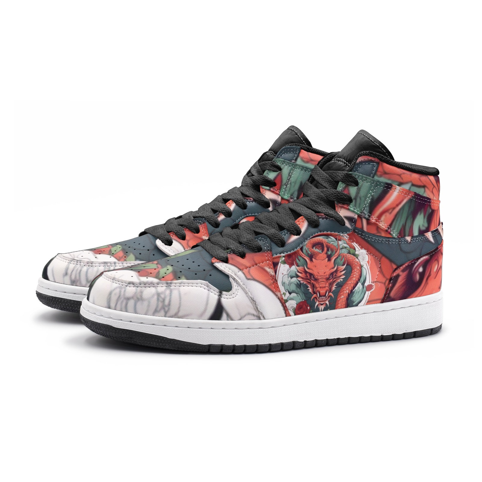 Chinese Red Dragon Sneakers, Cool Custom Shoes, Unisex Sneaker TR - Etsy