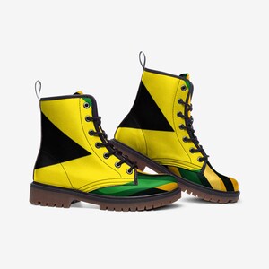 Rasta Boots, Custom Jamaica Shoes, Rastafari, Reggae, Vegan Leather ...