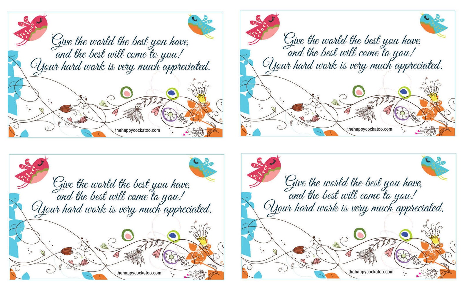 Compliment Card: Download & Print, Encouragement, Appreciation ...