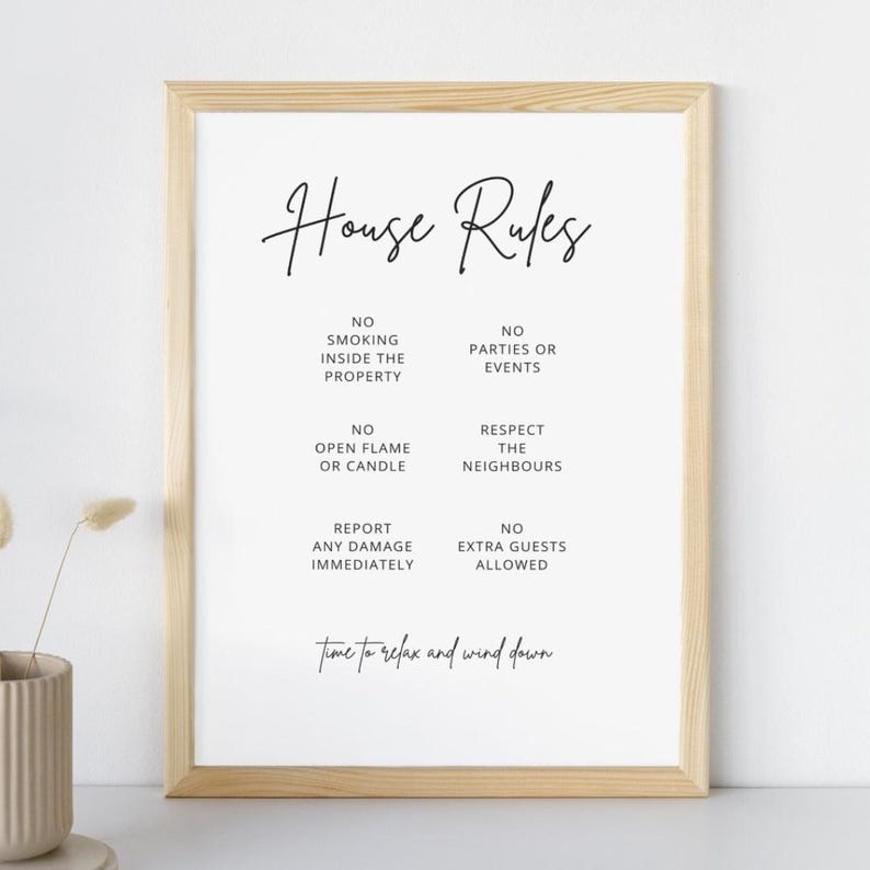 Editable Airbnb Welcome Sign Bundle, House Rules, Wifi (digital ...