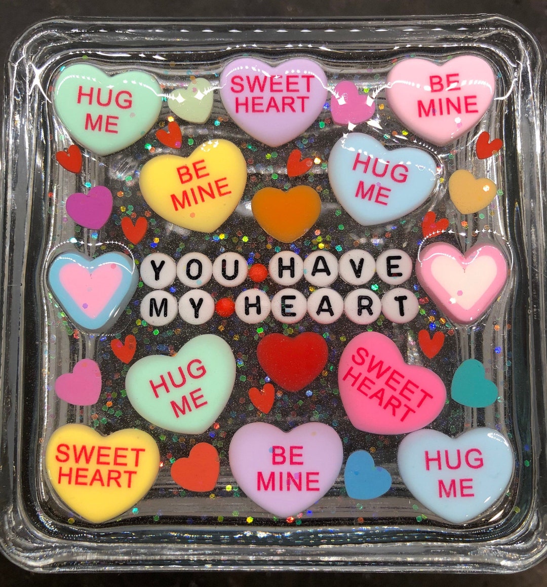 Personalized Valentine Candy Jar, Heart Candy, Sweetheart Candy Jar ...