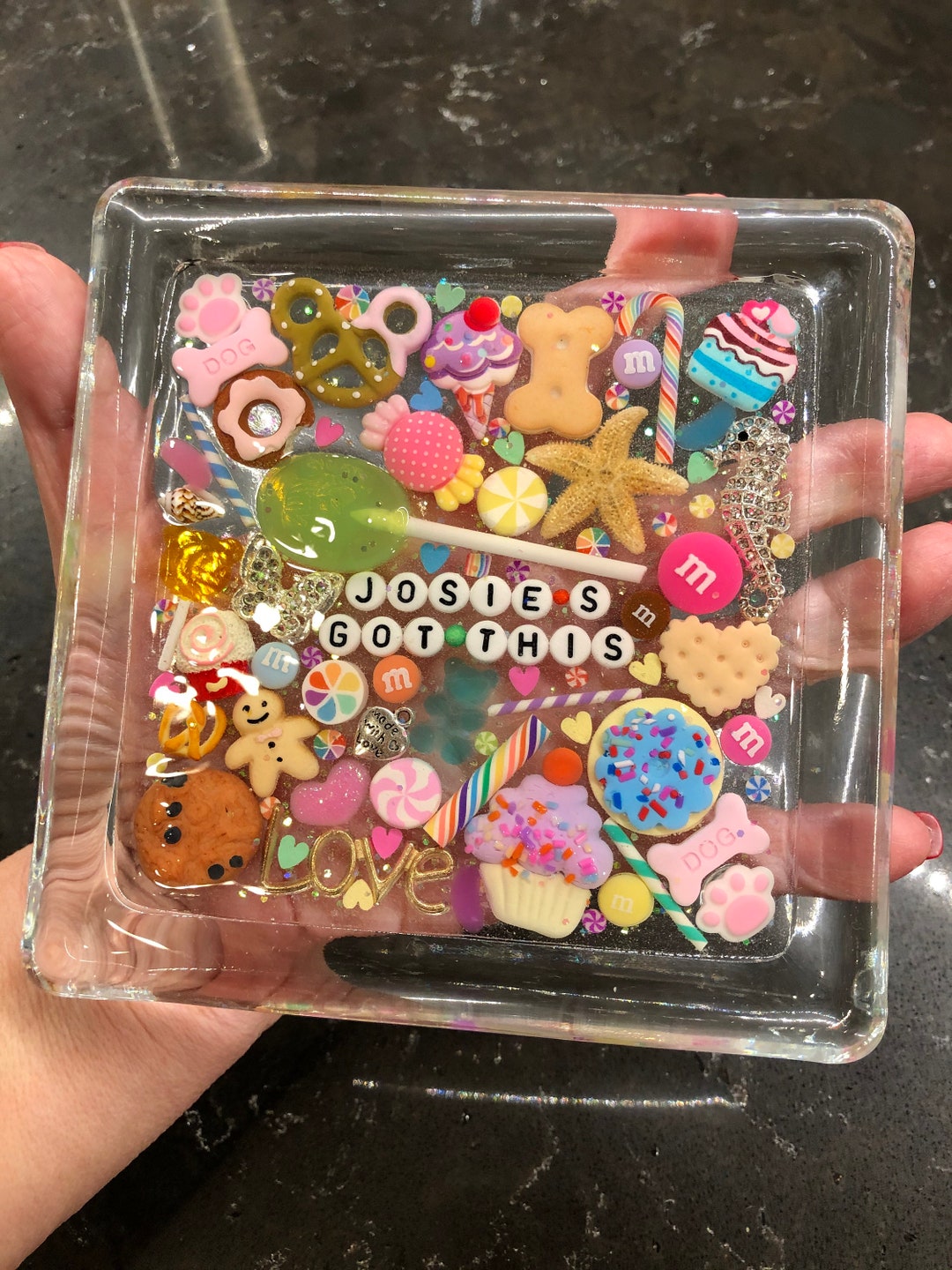 Personalized Paperweight, Office Gift, Co-worker Gift, Glass ...