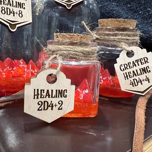 DND Potion of Healing Dice Set – 4-bottle Kit – Health Potion Props ...