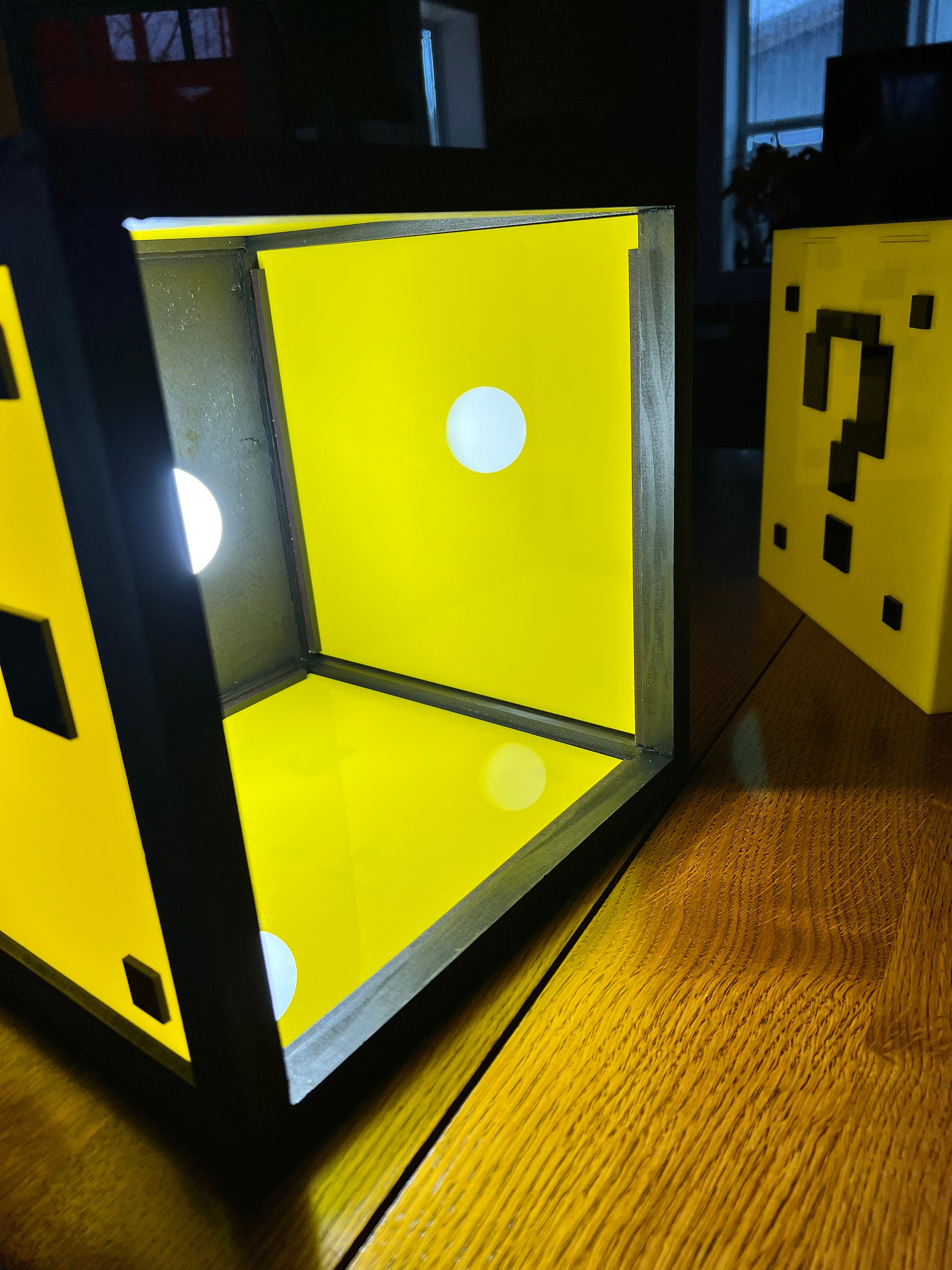 Oversized Mario Question ? Block Lamp – Handmade Wood & Acrylic – Game ...