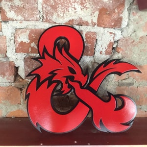 D&D Dungeons and Dragons Logo Plaque Fantasy Gaming Geek Gift for Him ...