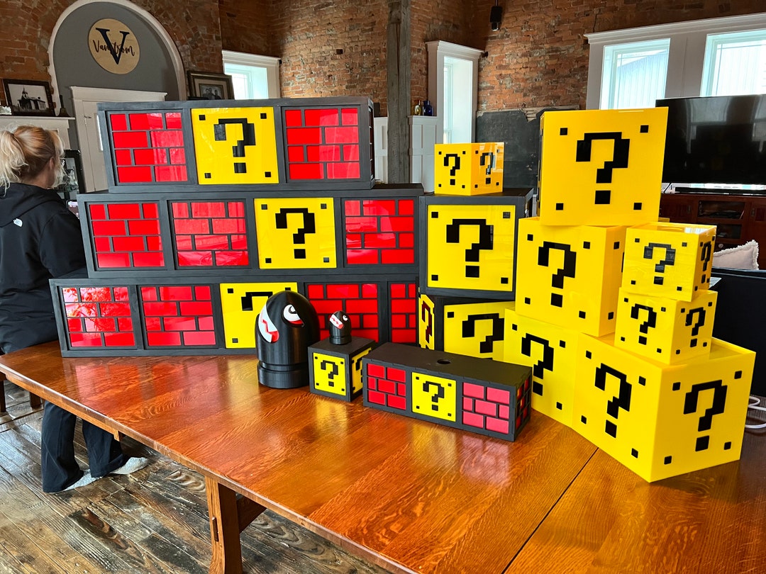 3 4 5 Pool Table Sized Super Mario Bros Question Mark Brick Lamp - Etsy