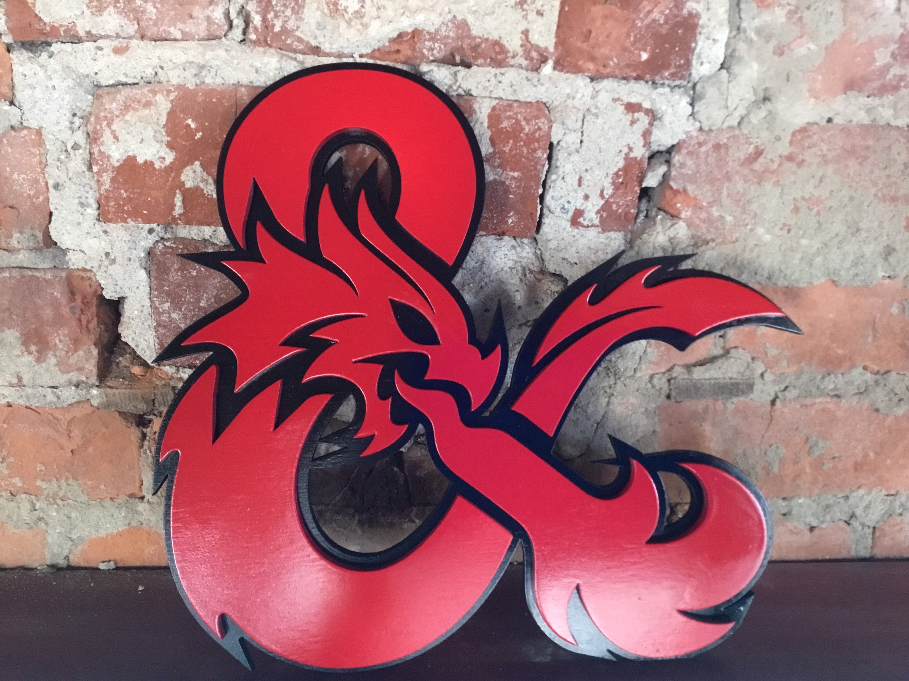 D&D Dungeons and Dragons Logo Plaque Fantasy Gaming Geek Gift | Etsy