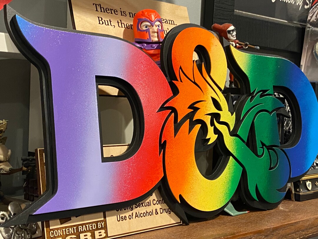 DND LGBTQ+ Pride Emblem – Rainbow Color Interior – 18” Wall Art ...