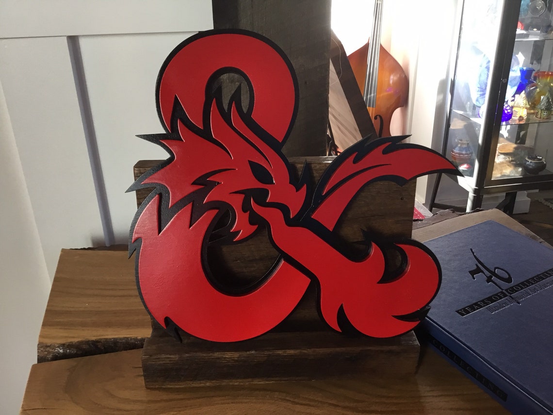 D&D Dungeons and Dragons Logo Plaque Fantasy Gaming Geek Gift | Etsy