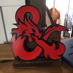 D&D Dungeons and Dragons Logo Plaque Fantasy Gaming Geek Gift for Him ...