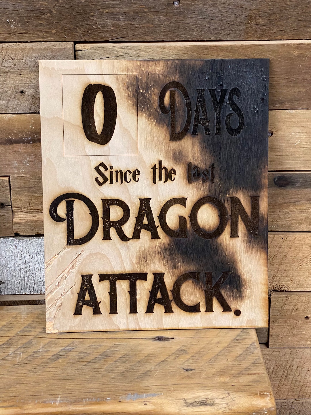 0 Zero Days Since the Last Dragon Attack Sign – D&D Gameroom Decor ...