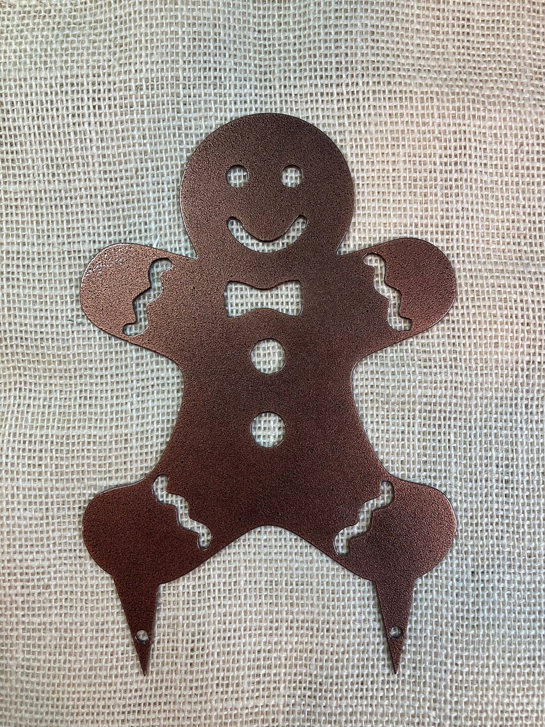 Gingerbread Man Metal Yard Stake - Etsy