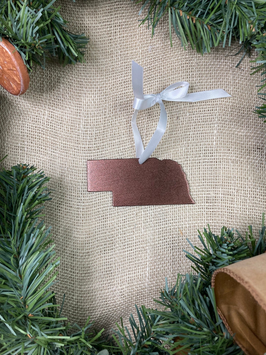 Nebraska Metal Ornament - Etsy