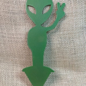 Alien Metal Yard Stake - Etsy