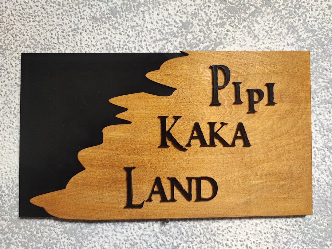 Pipi Kaka Land WC Sign Toilet Sign Toilet Sign Door Sign - Etsy