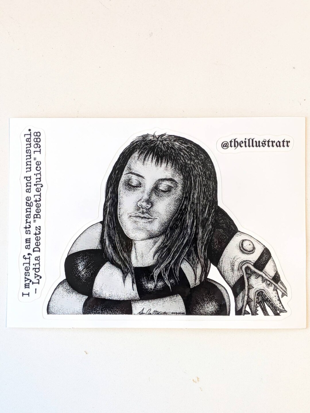 Lydia Deetz, Beetlejuice (vinyl Sticker) Inktober2019 Day 10 - Etsy