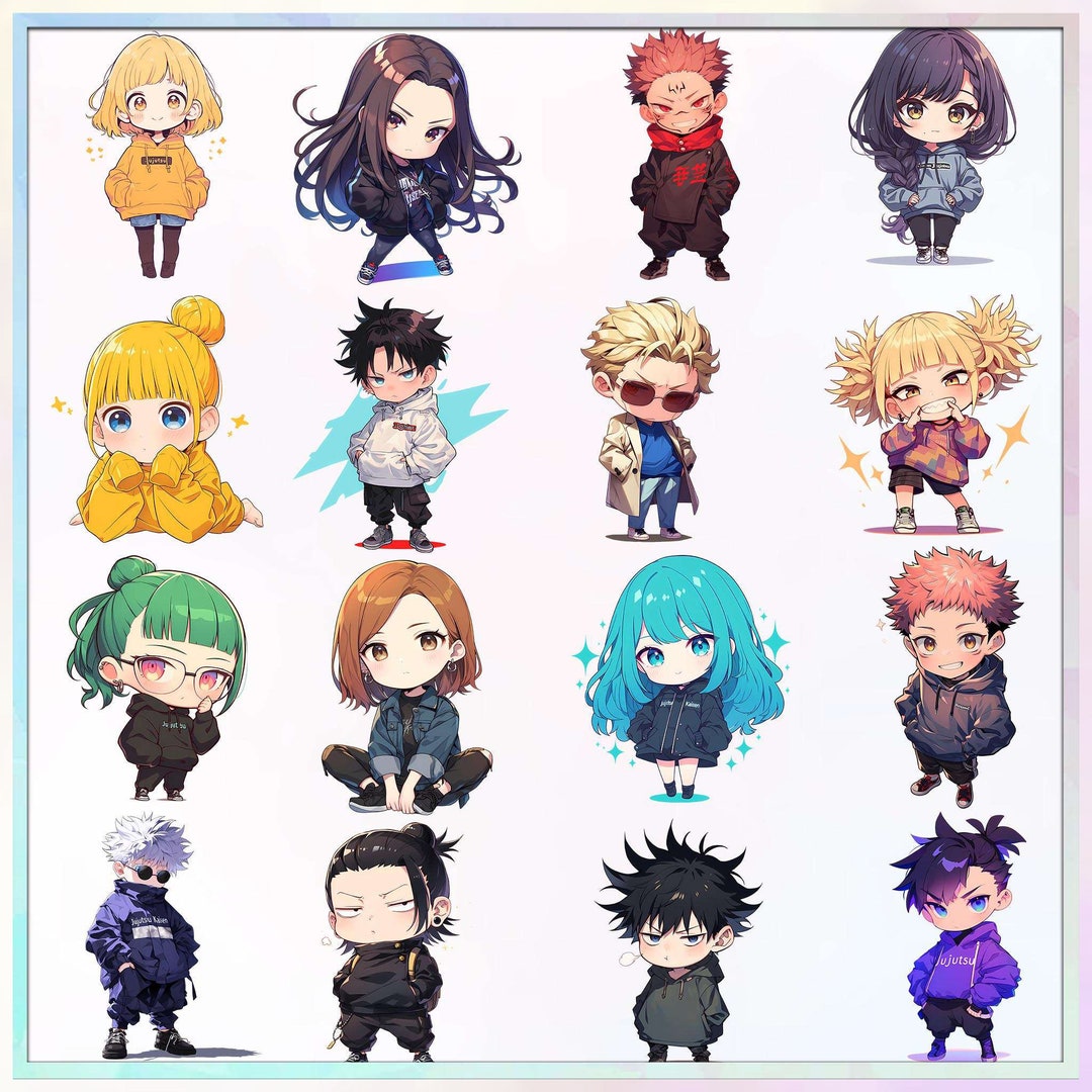 Jujutsu Kaisen Png Bundle, Anime Sticker Set, Anime Png, Anime Svg ...