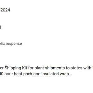 Cold Weather Shipping Kit for Plant Shipments to States With FREEZE ...