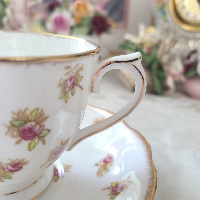 Royal Albert Pink Rose Cup and Saucer Set Bone China Tea Cup England - Etsy