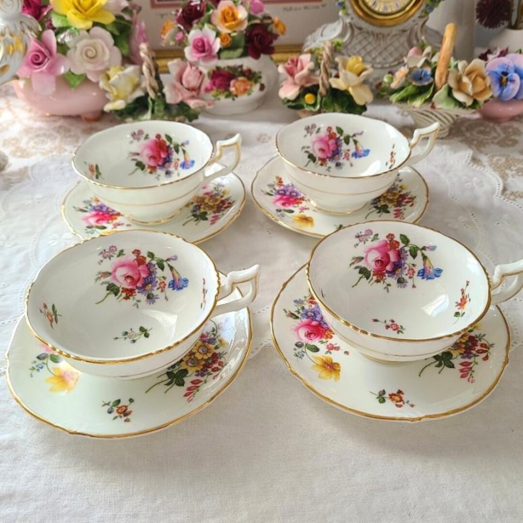 Royal Cauldon Marita Cup and Saucer Set - England Bone China - Etsy
