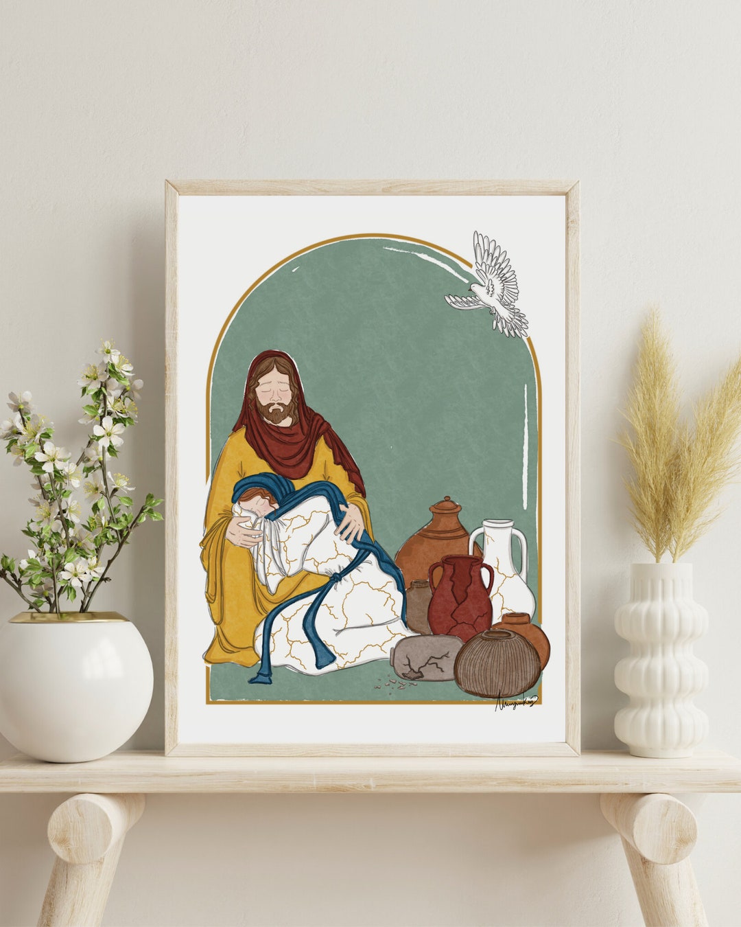 LDS Digital Art - A Heavenly Embrace - Etsy