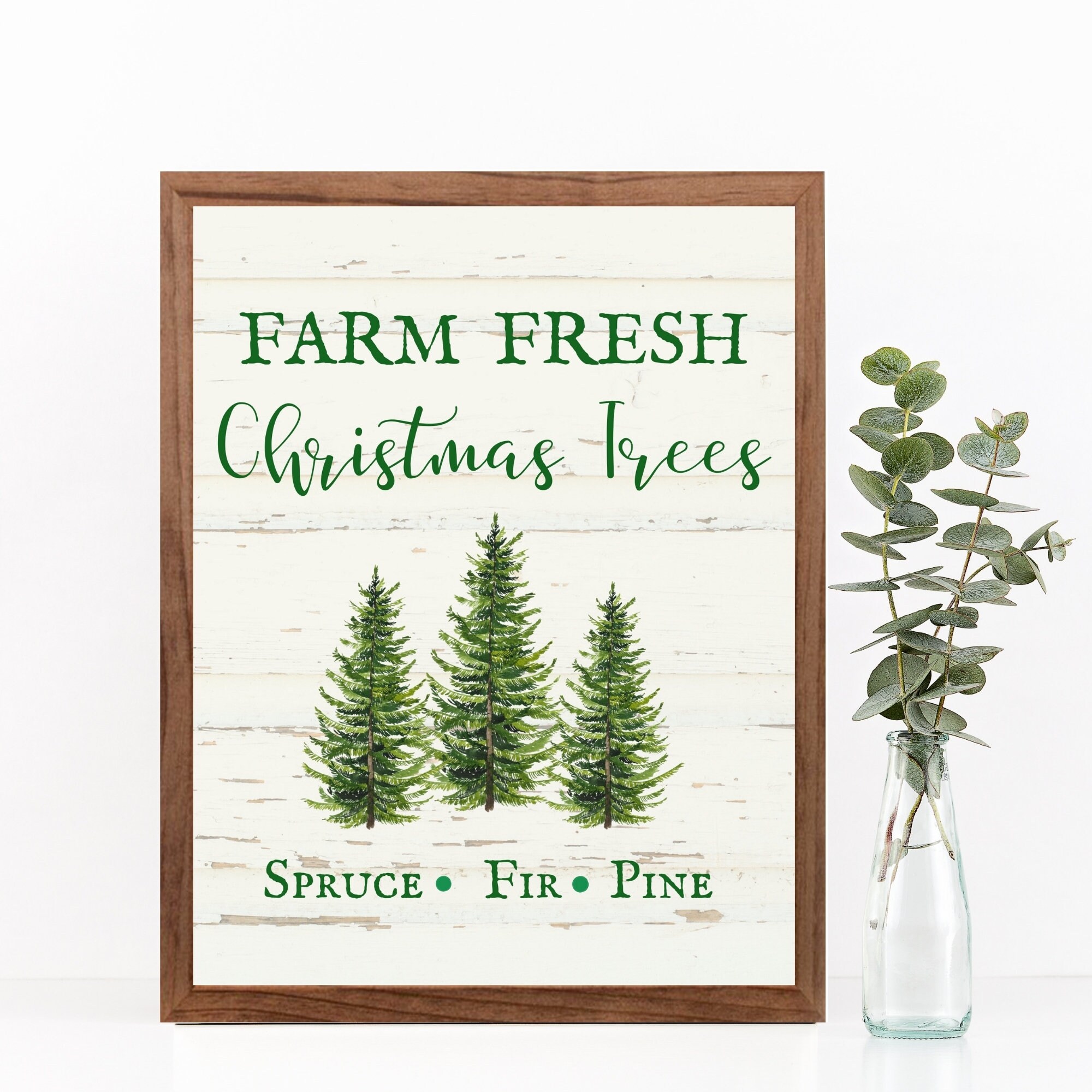 Farmhouse Christmas Printable Farm Fresh Christmas Trees & - Etsy 日本
