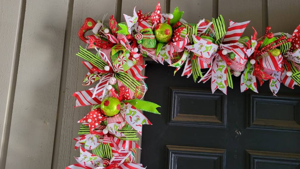 12 Ft Grinchmas Christmas Garland, Whimsical Green Elf Garland - Etsy