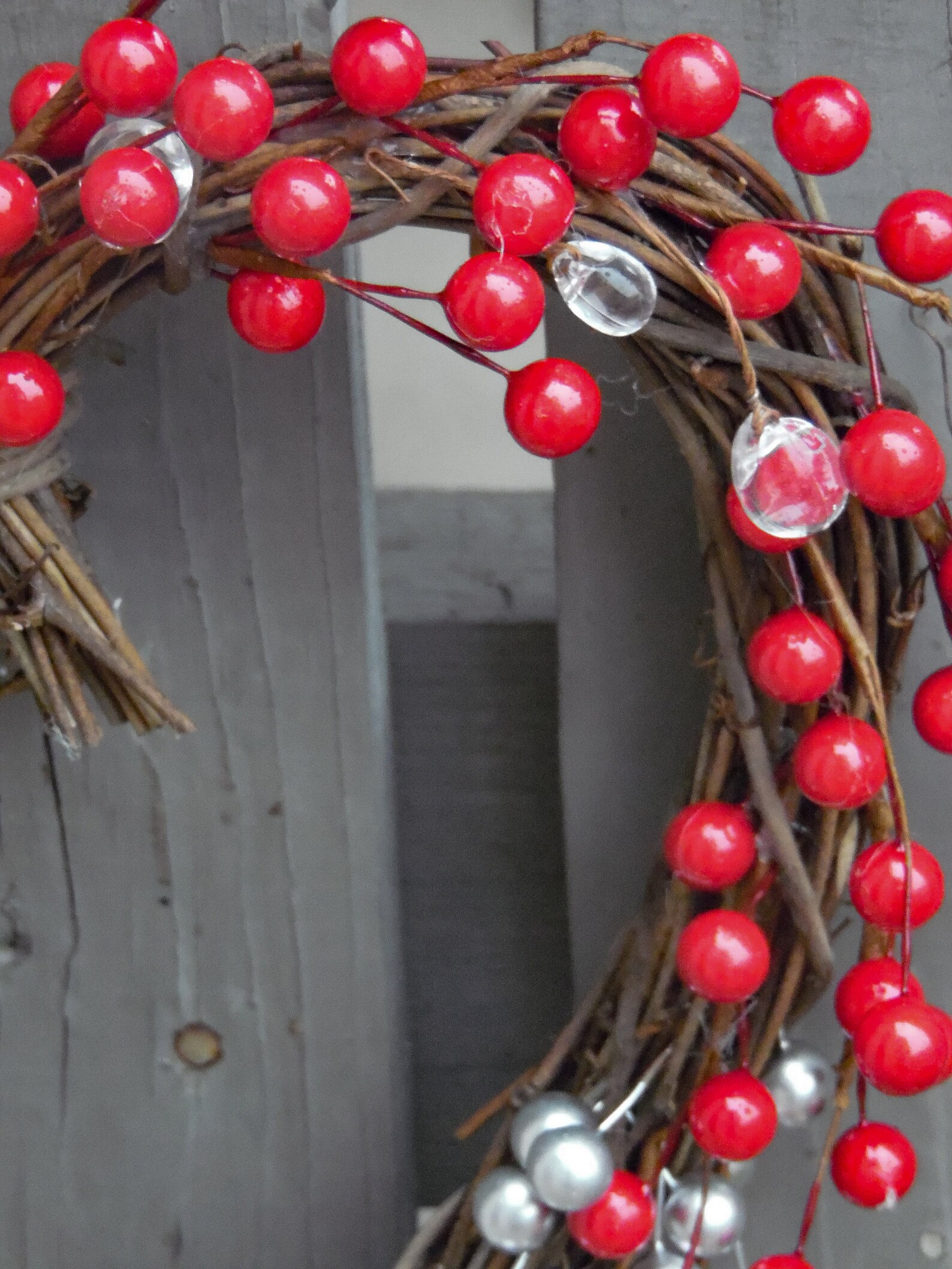 Mini Red Berries Grapevine Heart Wreath - Etsy