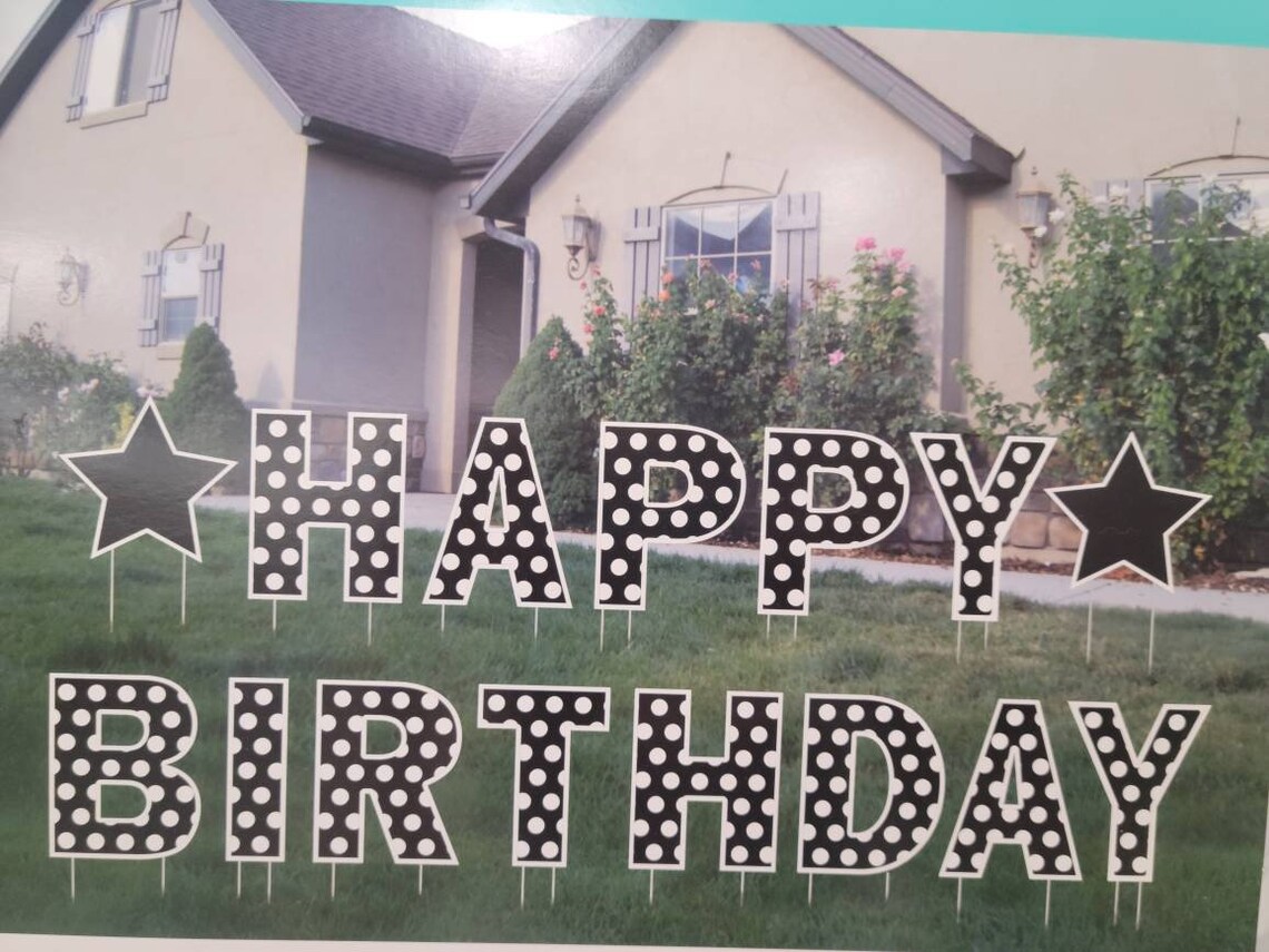 Giant Happy Birthday Yard Sign - Etsy
