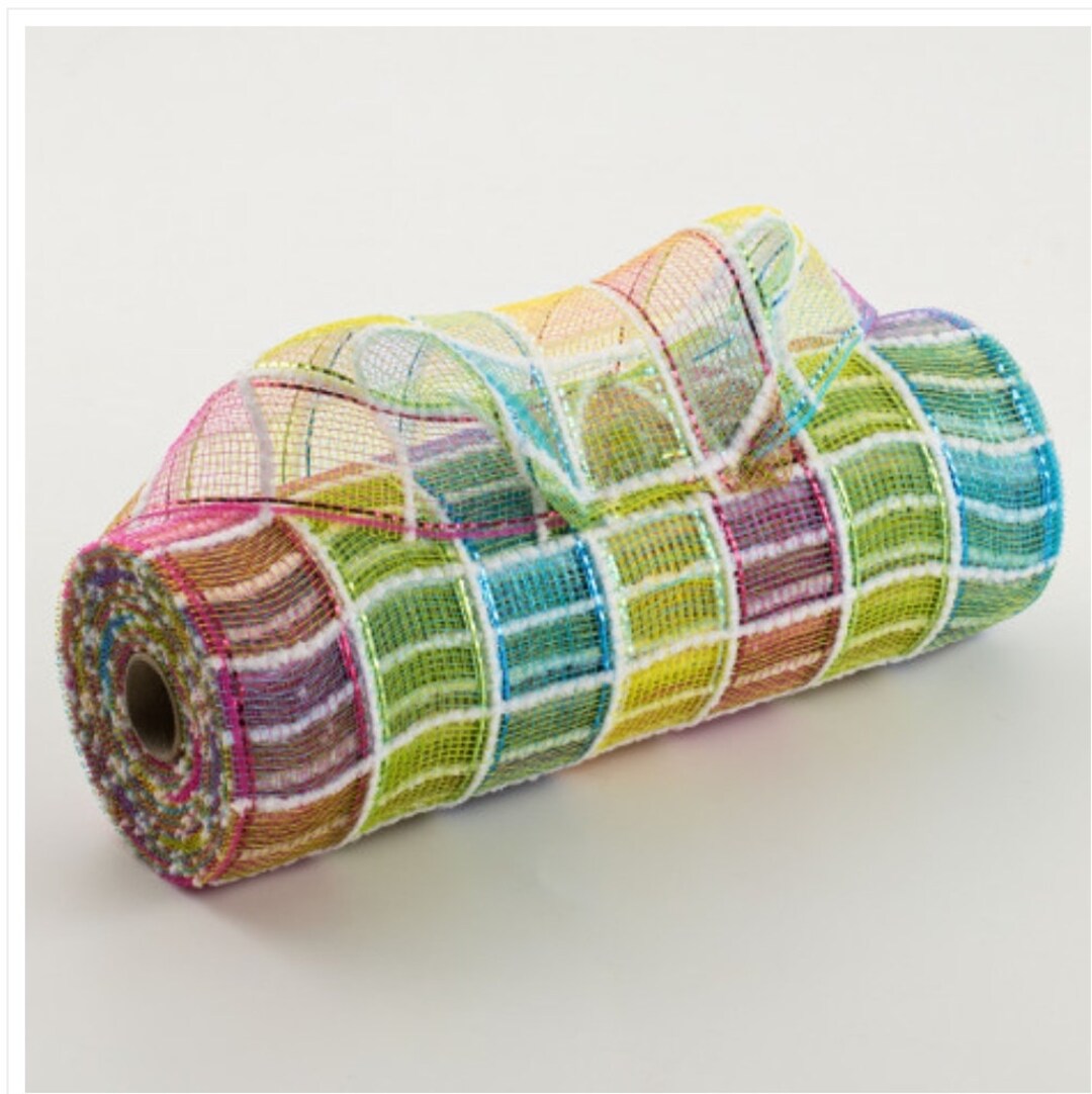 Plaid Summer Mesh: Multi-color DIY Wreath Supplies - Etsy