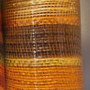 Fall 10 Inch Deco Metallic Mesh, Craft Supplies. 30 Ft of Thanksgiving ...