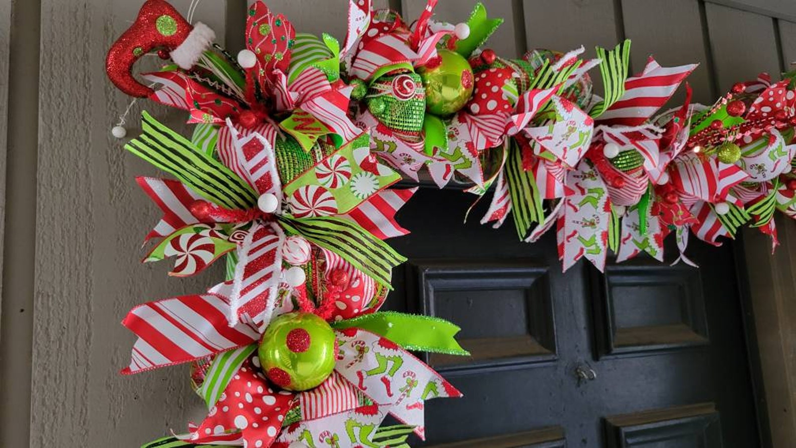 12 Ft Grinchmas Christmas Garland, Whimsical Green Elf Garland - Etsy
