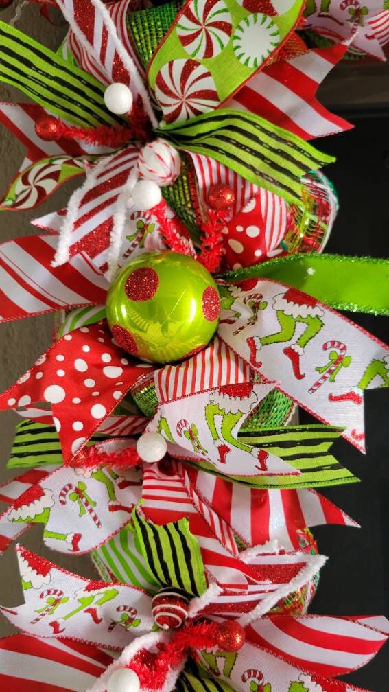 12 Ft Grinchmas Christmas Garland, Whimsical Green Elf Garland - Etsy