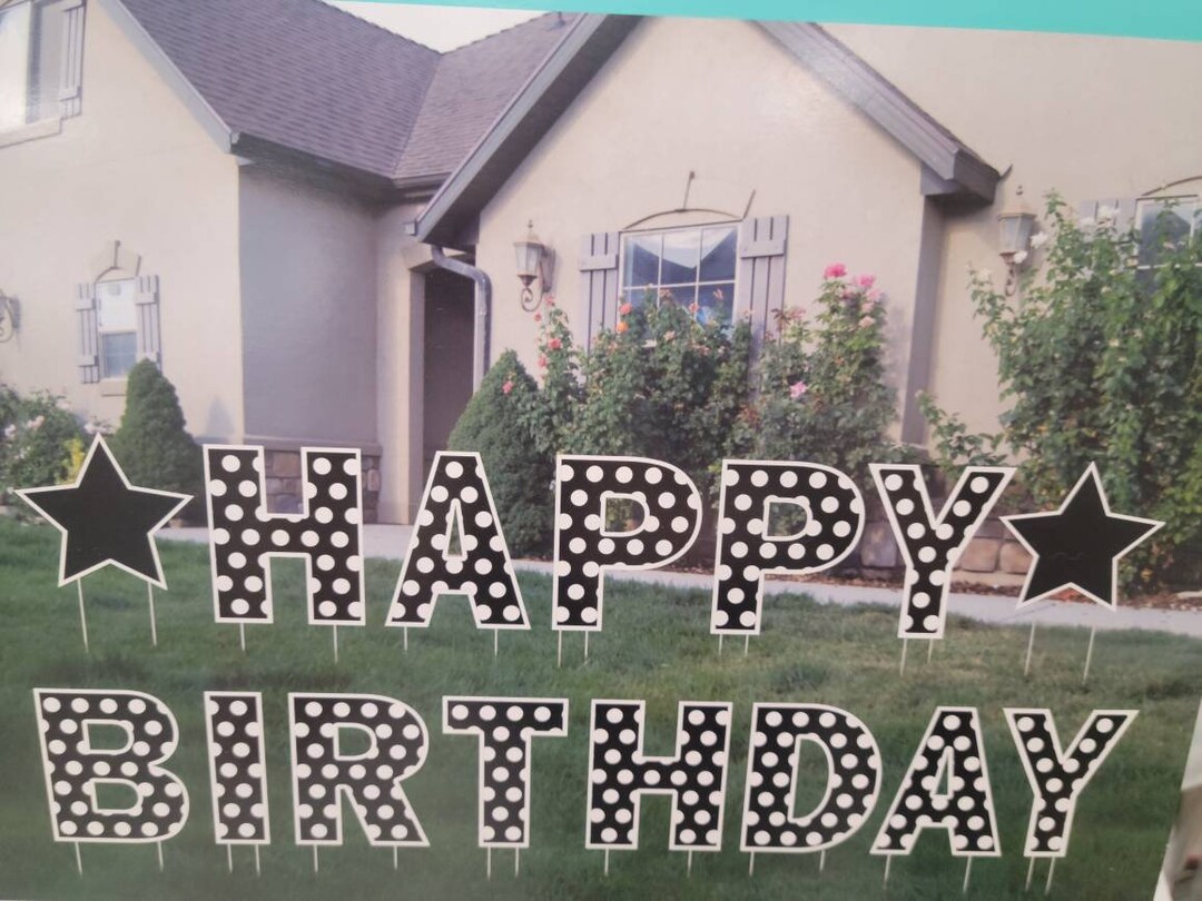 Giant Happy Birthday Yard Sign - Etsy