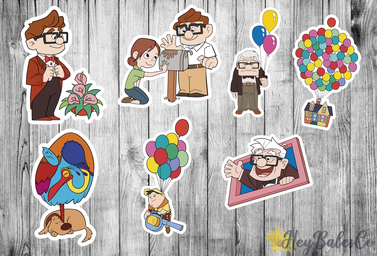Disney Movie UP Character Sticker Pack /Carl Ellie Russell | Etsy