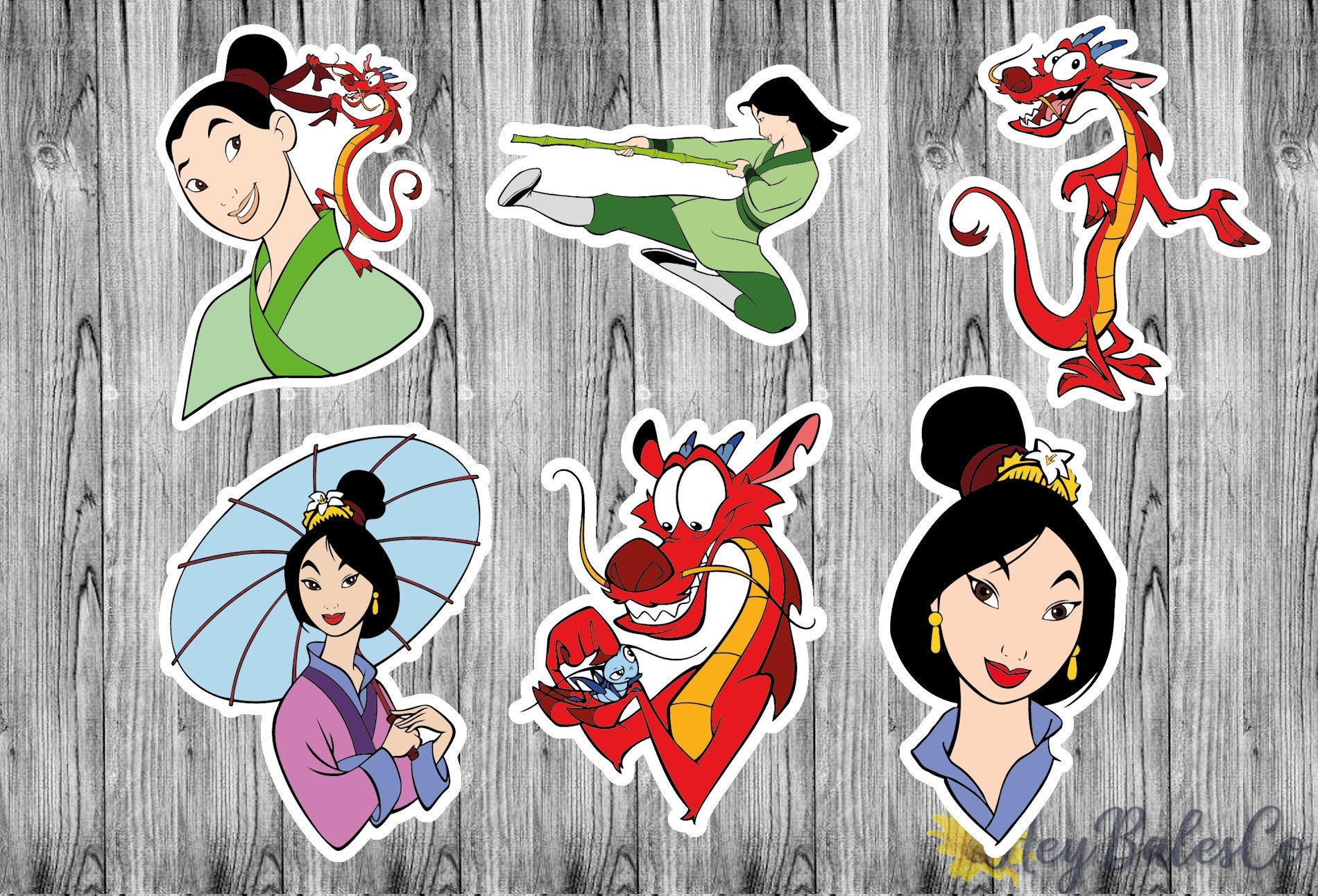Disney's Mulan Character Inspired Stickers / Planner | Etsy